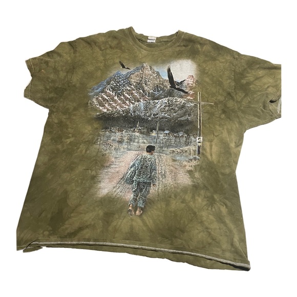 Gildan | Shirts | The Mountain Oht Soldier Bald Eagle American Flag ...